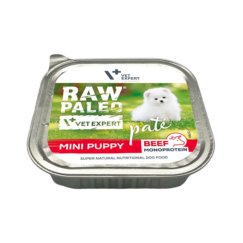 Raw Paleo - Beef Pate Mini Puppy 150g - Wołowina, szczeniak